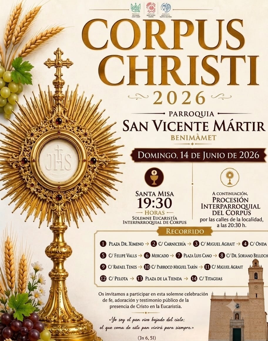 Corpus Christi | Parròquia Sant Vicent Màrtir de Benimàmet